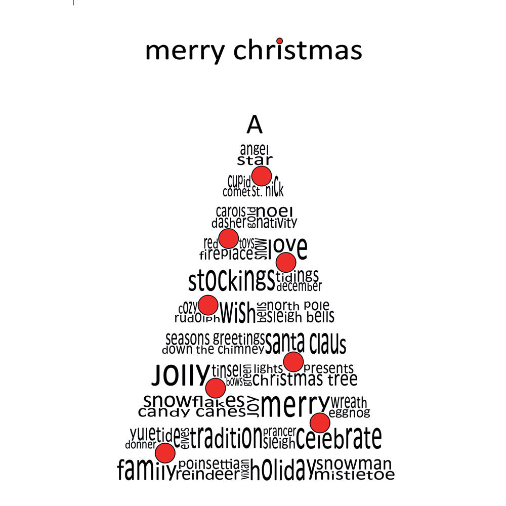 Christmas Tree Word Art – Easy Street